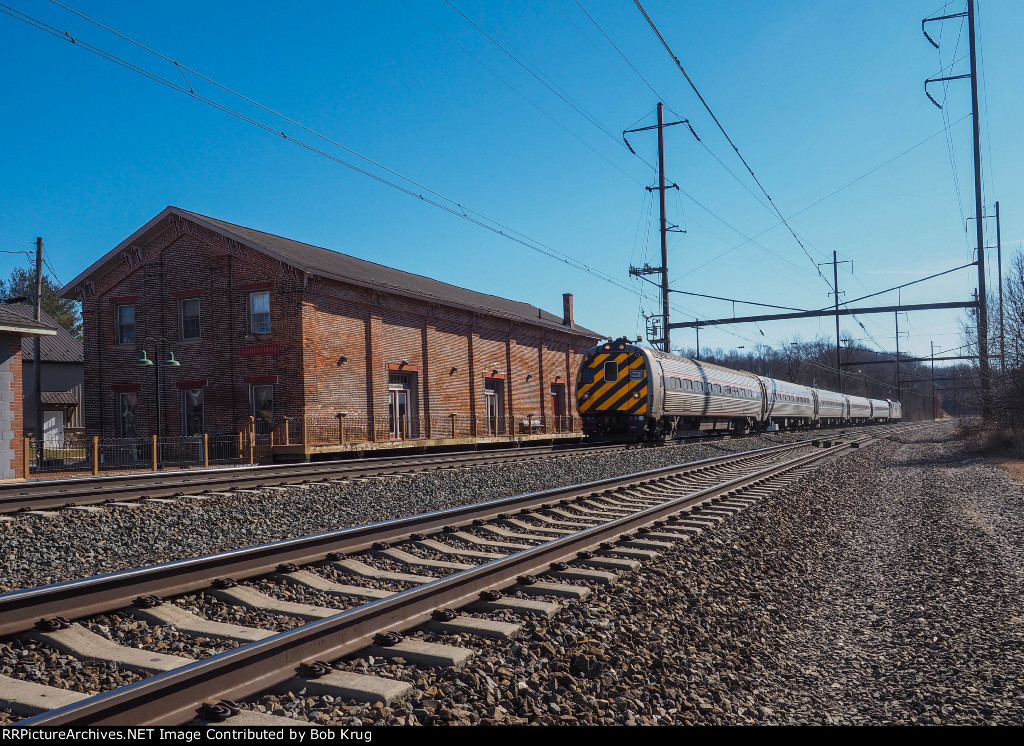 Amtrak Keystone Corridor Service westbound through Christiana, PA